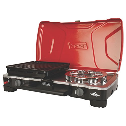 Coleman Hyperflame Fyresergeant 2 Burner 3-IN-1 Propane Stove , Red