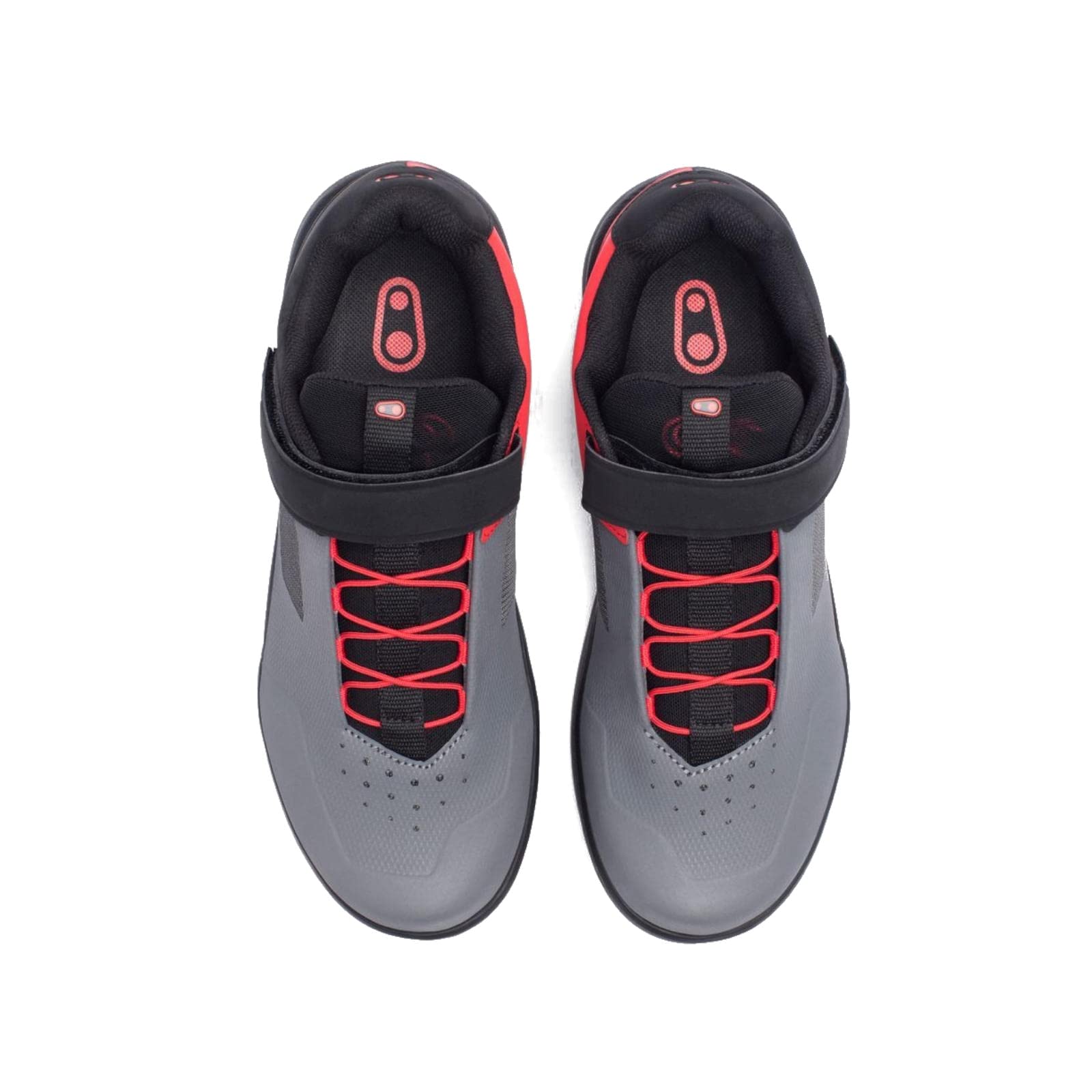 Crank Brothers Stamp SpeedLace Men's Flat Shoe - Gray/Red/Black, Size 6