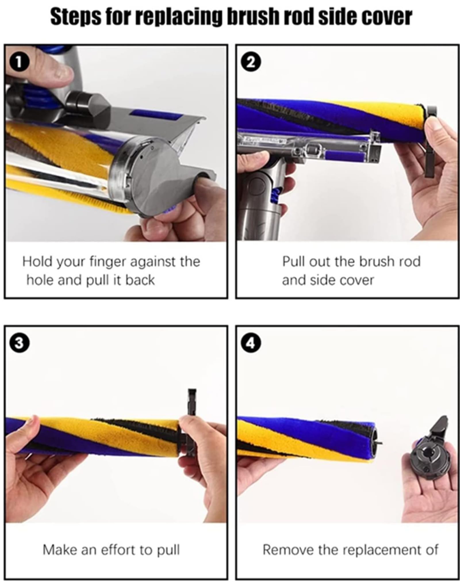 dhrszpd Soft Roller Brush Bar Replacement Spare Parts Main Brush Roller Fit for Dyson V12 V15 Handheld Vacuum Cleaner,Part No.971634-01
