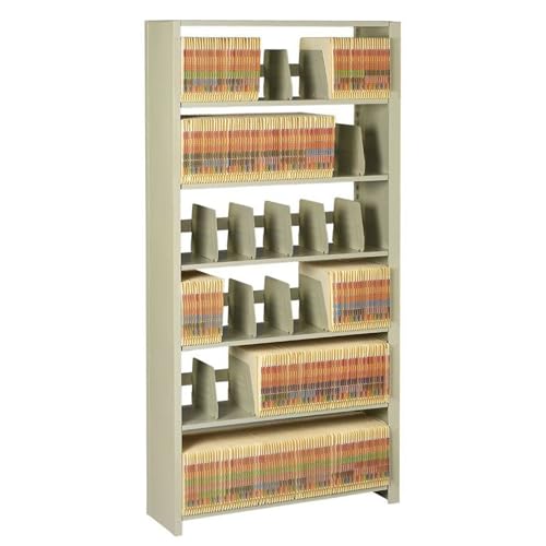 Tennsco 48 by 12 by 88-Inch Snap-Together Open Shelving Steel 7-Shelf Closed Starter Set, Sand