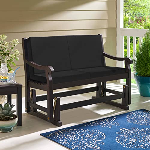 GUEGLSA Outdoor Cushion Covers 24x22x4, Patio Cushion Slipcovers Replacement, High UV Resistant Replacement Cushion Covers, Set of 2, Black