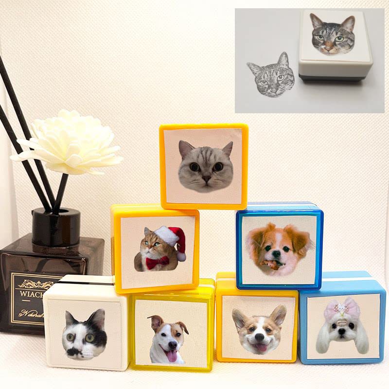 Custom Made Pet Portrait Stamp,Custom Pet Stamp Self Inking,pet Stamp,Custom Stamps,Custom Ink Stamp, Personalized Pet Stamp Personalized Pet Stamp,pet Face Stamps