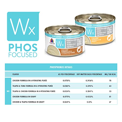 Weruva Wx Phos Focused, Chicken Formulas Variety Pack, 3oz Can (Pack of 12)