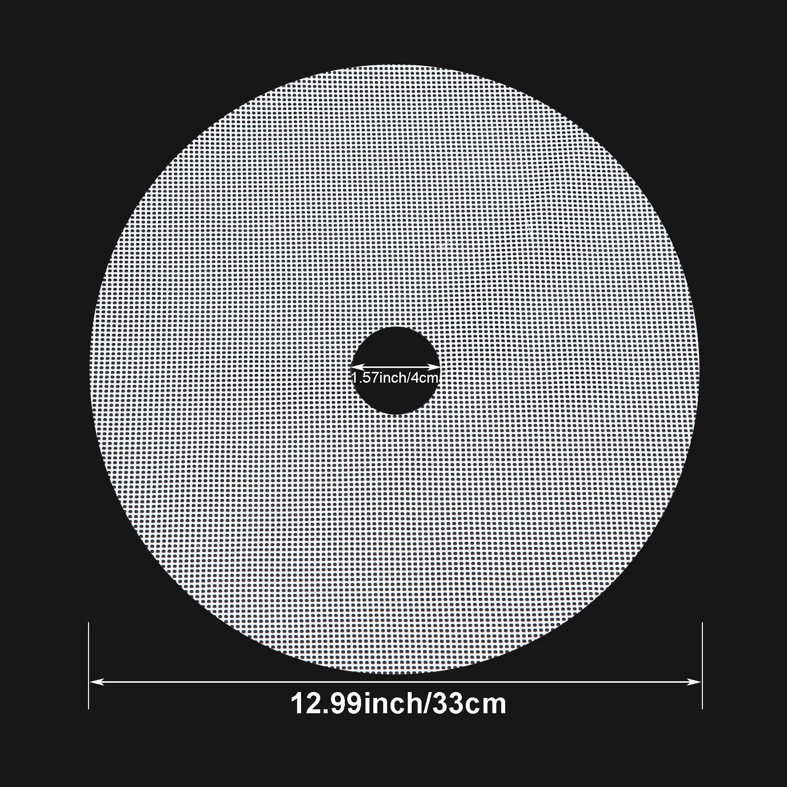 DAJAVE 16 Pack 13 Inch Round Dehydrator Sheets, Non Stick Fruit Dehydrator Silicone Mats, Reusable Steamer Mat Mesh Sheet for Fruit Dryer