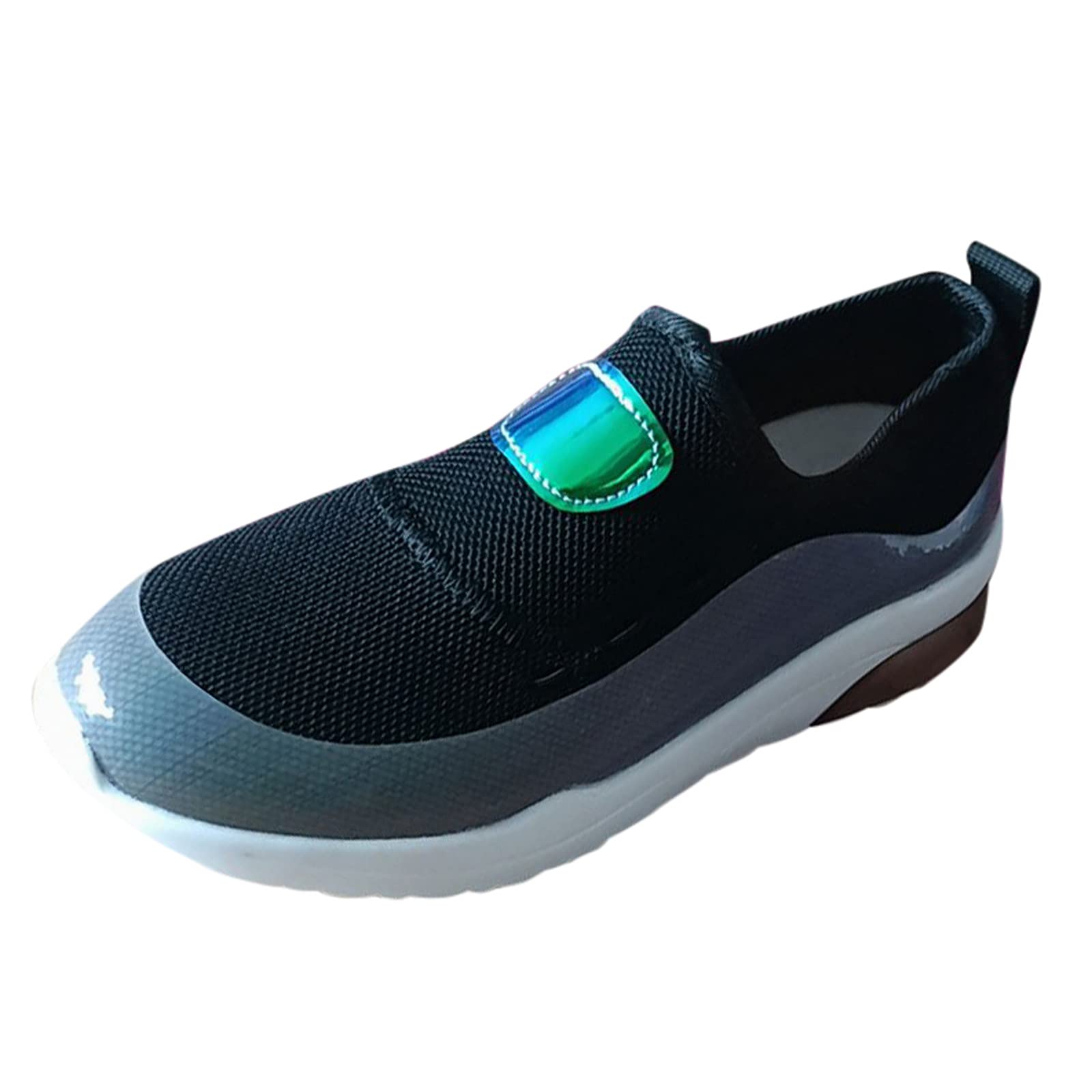 FASDNENDYS Walk Sports Breathable Shoes Casual Round-Toe Light Womens Women's Sprint Star 4 Black