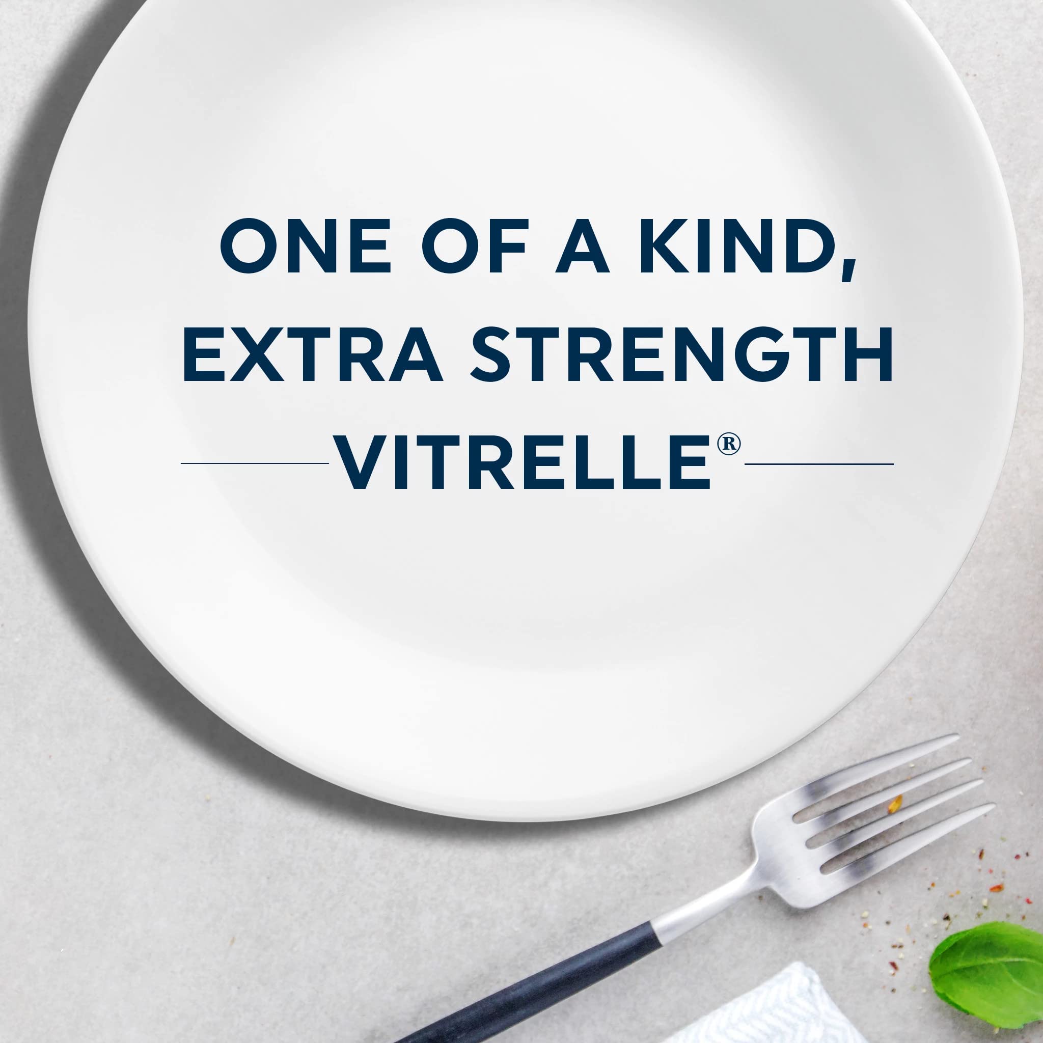 Corelle Vitrelle 8-Piece Dinner Plates Set, Triple Layer Glass and Chip Resistant, Lightweight Round 10-1/4-inch Plates, Classic Café Blue