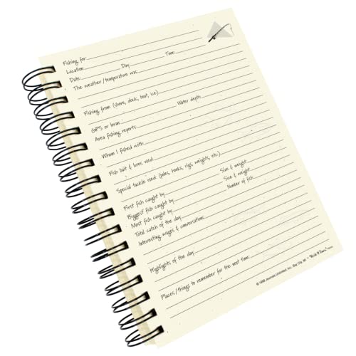 Write it Down Journals Unlimited Series Guided Journal, Fishing, Fisherman's Journal, with a Kraft Hard Cover, Made of Recycled Materials, 7.5"x 9"