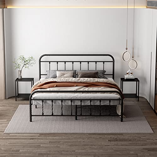 Kujielan Metal Platform Bed Frame - Stylish Simplicity Twin XL Bed Frame with Headboard and Footboard Bed Frame,Under Bed Frame Storage Suitable for Bedroom,Guest Room,Apartment