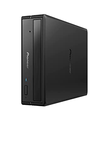 PIONEER External Blu-ray Drive BDR-X13UBK High Reliability & 16x BD-R Writing Speed USB 3.2 Gen1 / 2.0 BD/DVD/CD Writer with PureRead 3+ and M-DISC Support