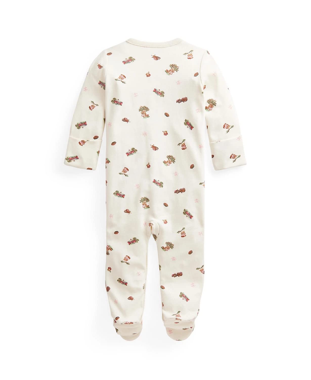 POLO RALPH LAUREN Baby Boys Polo Bear Soft Cotton Footed Coverall (C_A(7001)/G, Newborn)