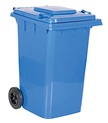 TH-95-BLU Trash Can, Polyethylene, 28-1/4" Width, 44-1/2" Height, 34" Depth, 95 gallon Capacity, Blue