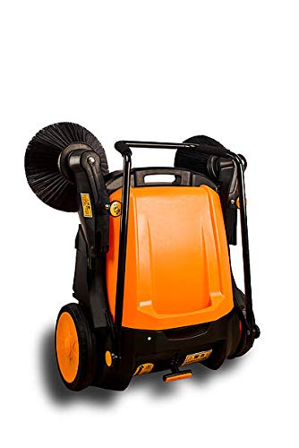 SUNMAX RT980 Industrial Floor Sweeper with Triple Brooms, 38" Outdoor and Indoor Sweeper, 38,000 Square feet per Hour, 12 gal Waste Container