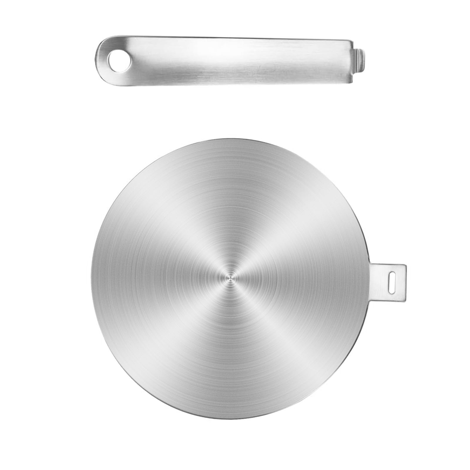 KUMGROT Stainless Steel Induction Cooktop Adapter Plate Heat Diffuser for Glass Cooktop Plate Foldable Handle Heat Diffuser Induction Converter Disk for Gas Stove Glass Cooktop Converter, 9.45in