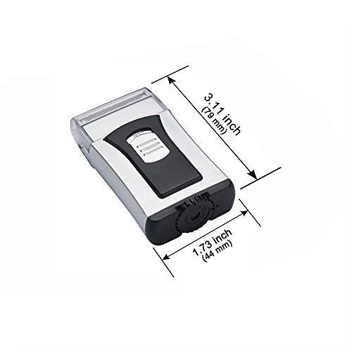 Men’s Foil Travel Shaver Tongtletech Electric Beard Razor Reciprocating Mini Washable Wet/Dry Hair Trimmer(Battery Operated)