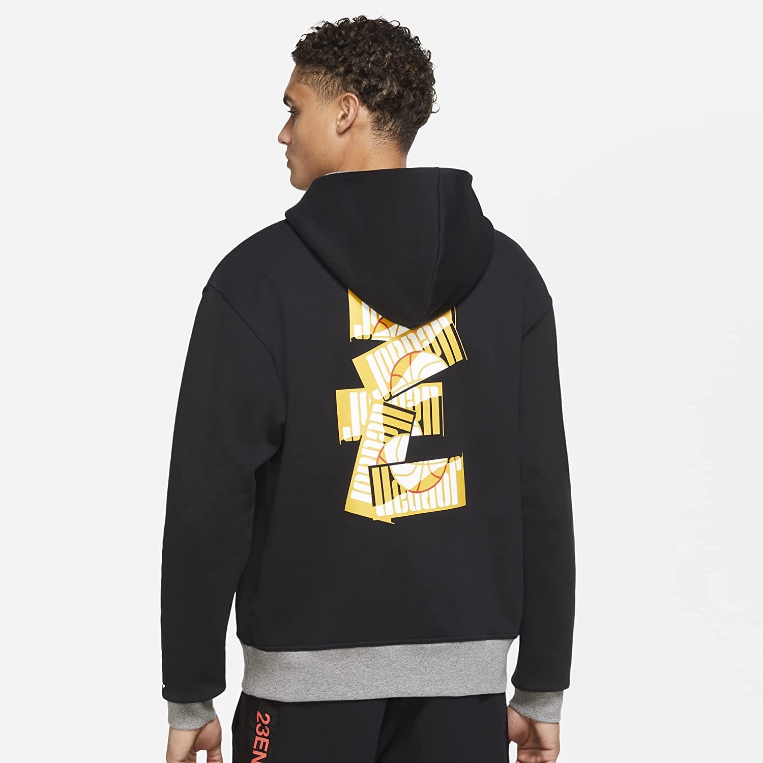 Mens Nike Air Jordan Sport DNA Fleece Hoodie Pullover - Black (Medium)