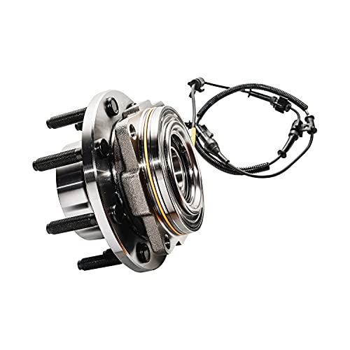 Detroit Axle - 4WD Front Wheel Bearing Hub for Ford F-250 F-350 Super Duty 2005-2010, 2006 2007 2008 2009 [SRW; w/ABS-Wire] Wheel Bearing and Hub Assembly Replacement