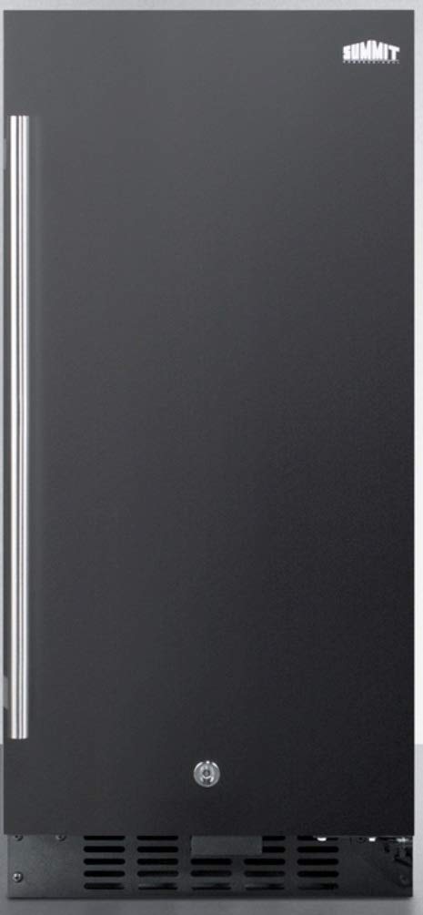 Summit Appliance ALR15B ADA Compliant 15" Wide All-refrigerator for Built-in or Freestanding Use with Digital Controls, LED Light, Right Door Swing, Lock and Black Exterior Finish