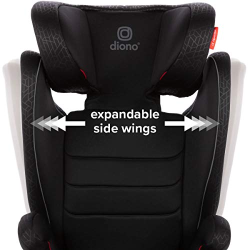 Diono Monterey XT Latch 2 in 1 High Back Booster Car Seat with Expandable Height & Width, Side Impact Protection, 8 Years 1 Booster, Black