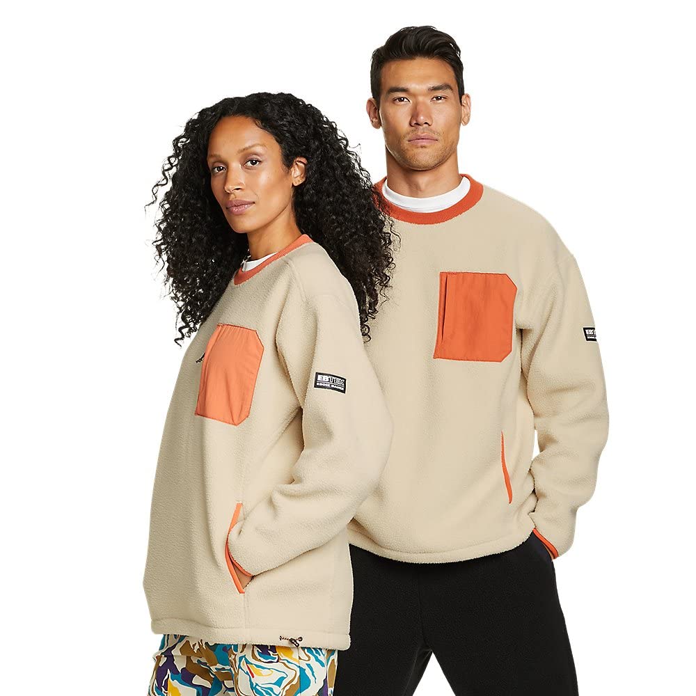 Eddie Bauer EBTek Pullover Crew, Beige, Large, Tall