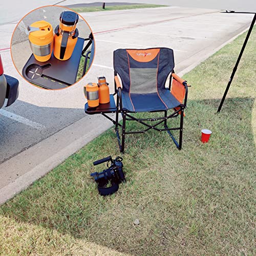 SUNNYFEEL Oversized Camping Directors Chair, Portable Folding Lawn Chairs for Adults Heavy Duty with Side Table,Pocket for Beach, Fishing,Picnic,Concert Outdoor, Foldable Camp Chairs