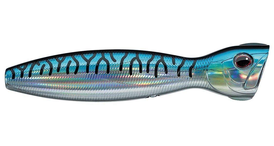 Daiwa Mebachi Popper 3 oz 6.3" Sinking Topwater Hardbait, Blue Mackerel (DMBP15S24)