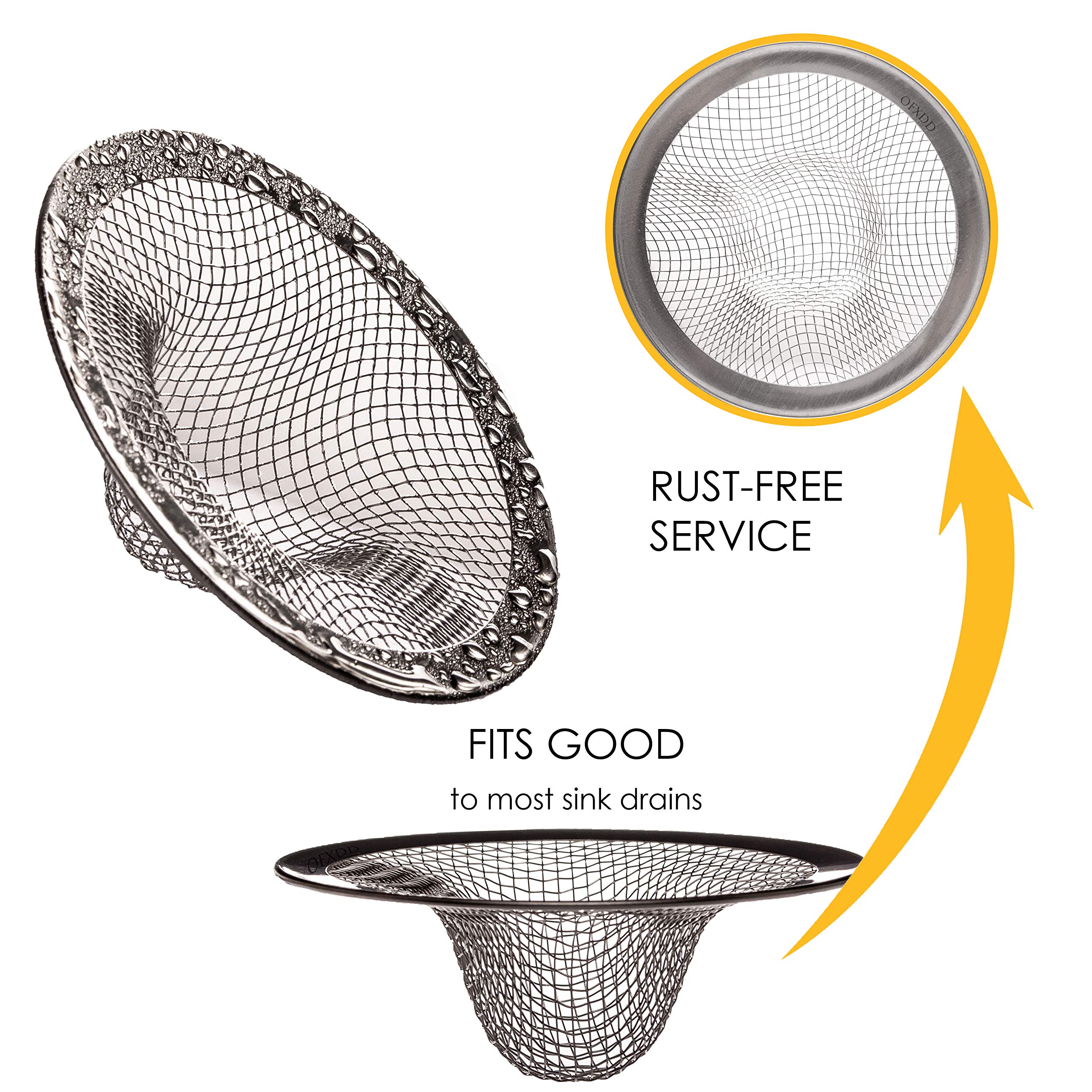 OFXDD Hair Catcher for Bathtub 3 Inch, Kitchen Strainer Sink Mesh, Drain Protector, Bathtub Drain Hair Catcher, Drain Cover