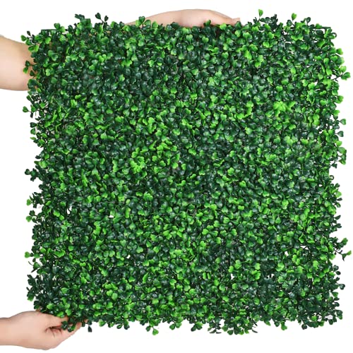 HWT 12 Pcs 20"X20"Grass Wall, Greenery Backdrop, Grass Wall Panels, Hedge Wall UV-Protected Green Wall Decor Boxwood Panels Indoor & Outdoor Event Backyard Decor