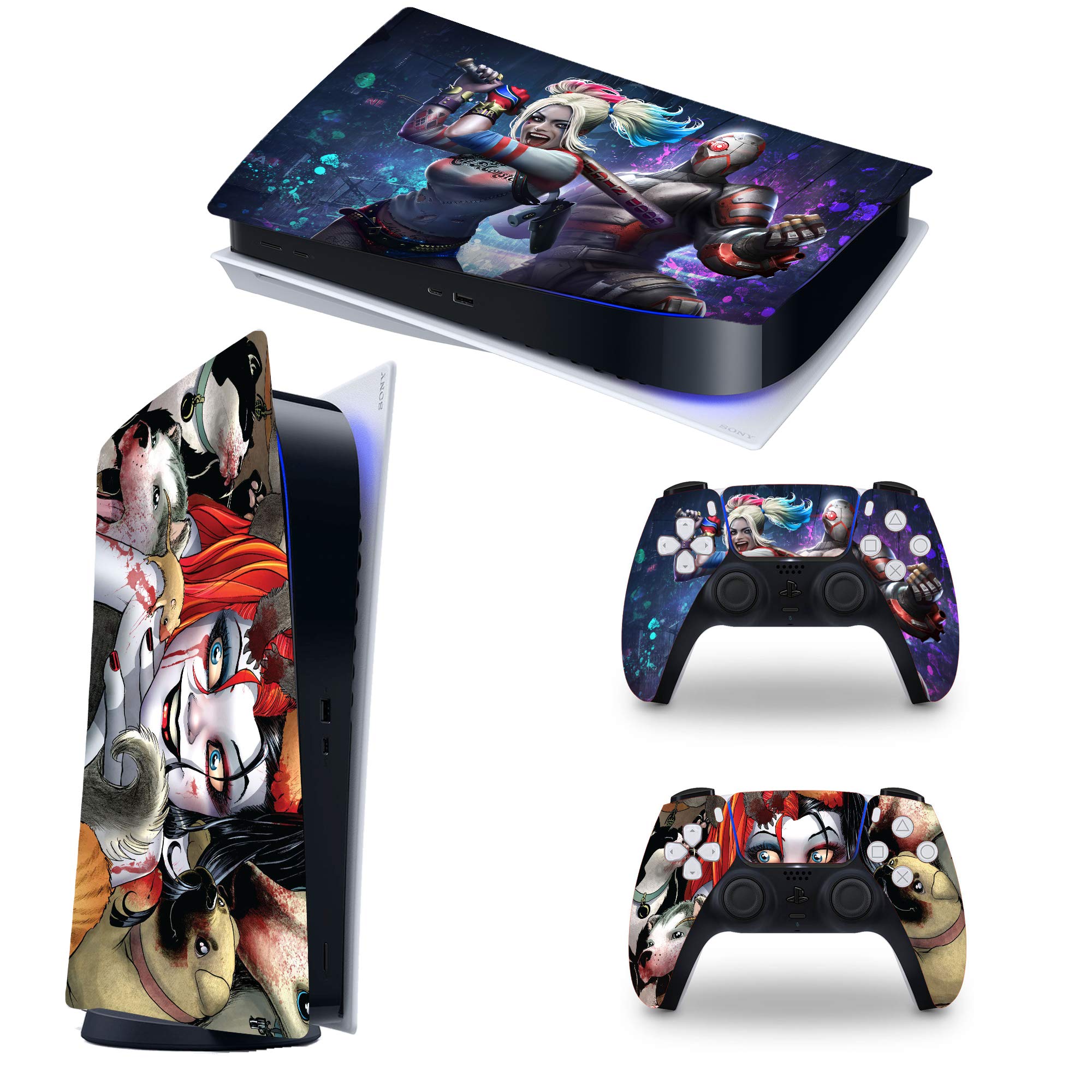 Crazy Girl PS5 Standard Edition Whole Body Vinyl Skin Sticker Decal Cover for PlayStation 5 System Console and Controllers