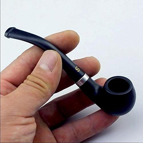 Direct Tobacco Pipes,Smoking Pipe Pipes, Cigar Cigarette Vintage Wooden Durable Tobacco,Black