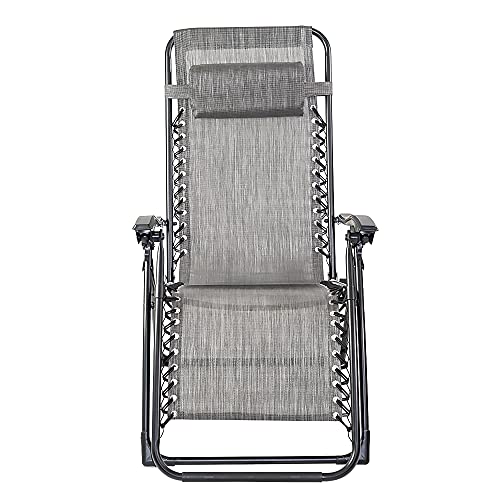 Sun-Ray 203078 Grey Upgraded Gravity Chairs, 35.43 x 25.59 x 41.5 Inches