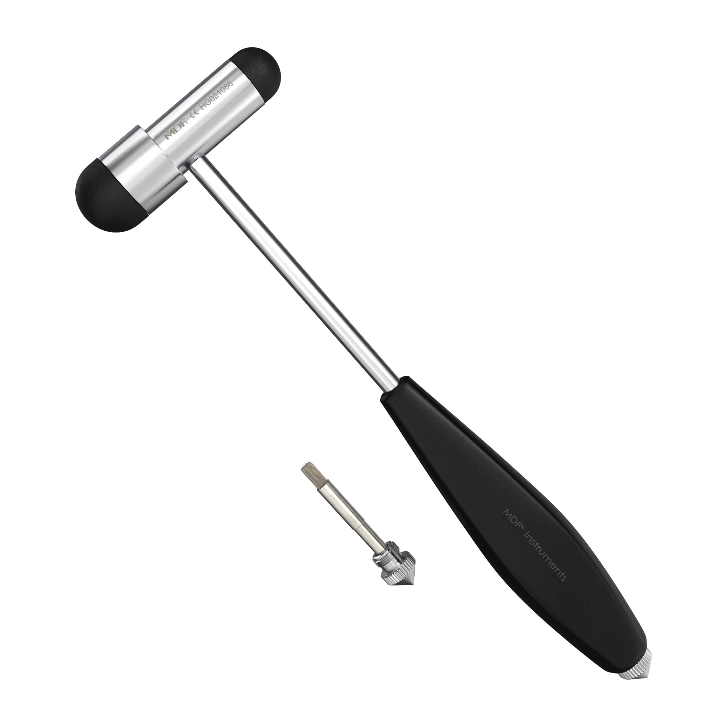 MDF Instruments Buck Neurological Reflex Hammer - Free-Parts-for-Life & Lifetime Warranty (MDF515) (Black (Noir) - HDP Handle)