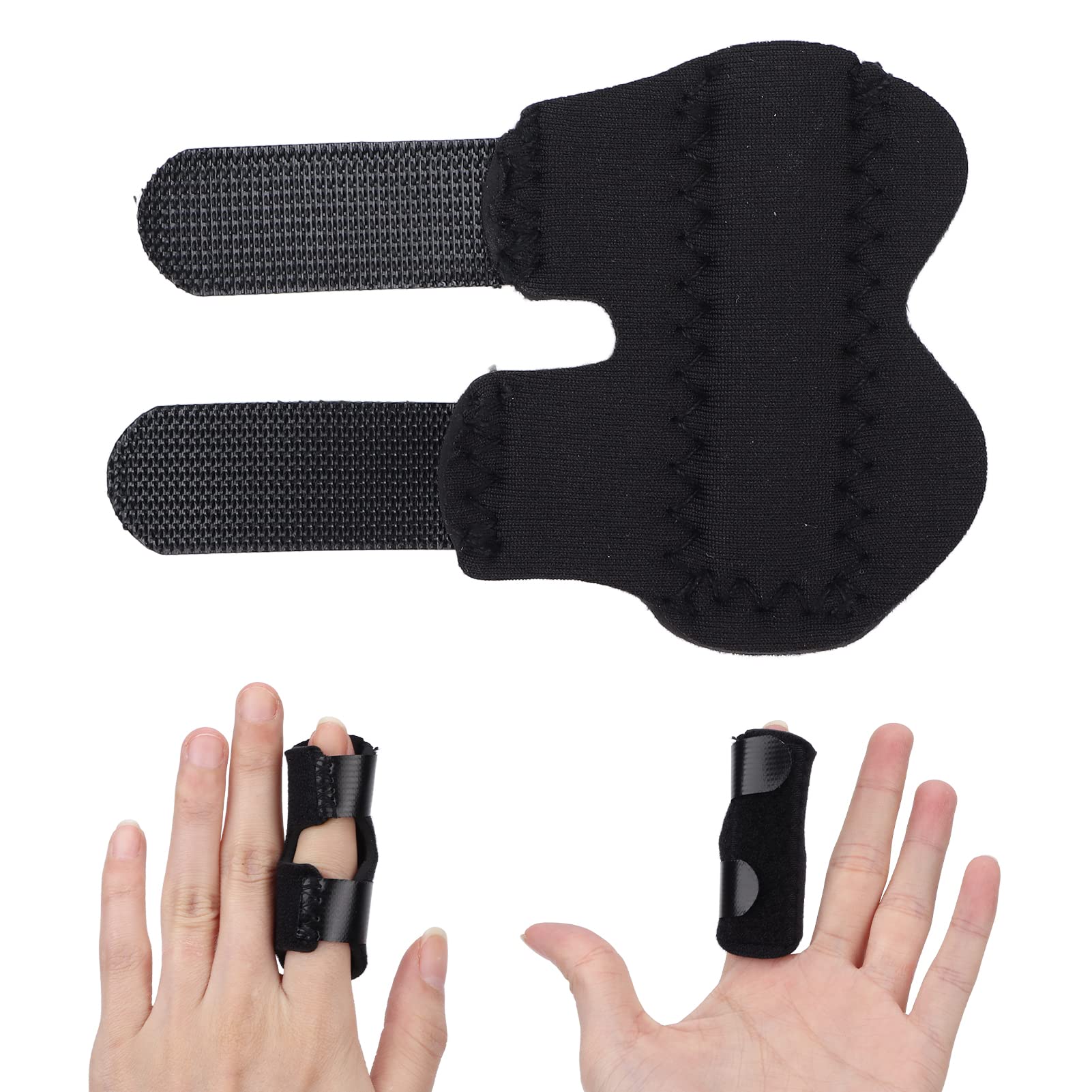 Finger Splint, Adjustable Aluminum Alloy Finger Correction Strap Finger Extension Splint, Children s Protective Cover Stabilizer for Sprains Pain Relief Mallet Injury