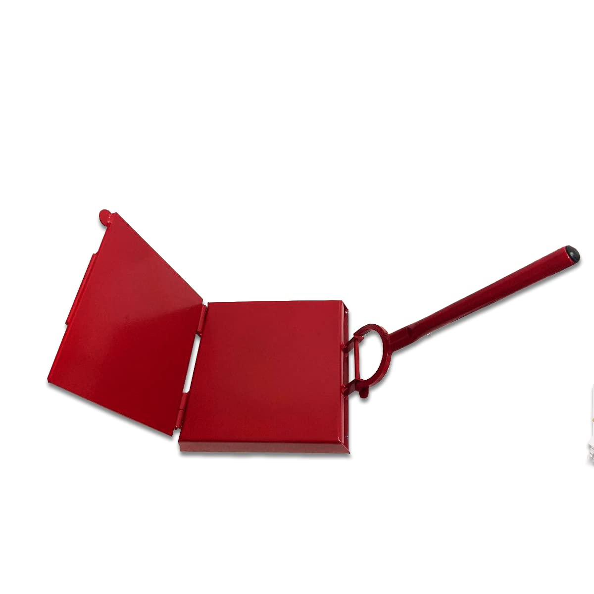 Made in Mexico Red Manual Flower/Corn All Metal Tortilla Maker Press 10x10 inch Square