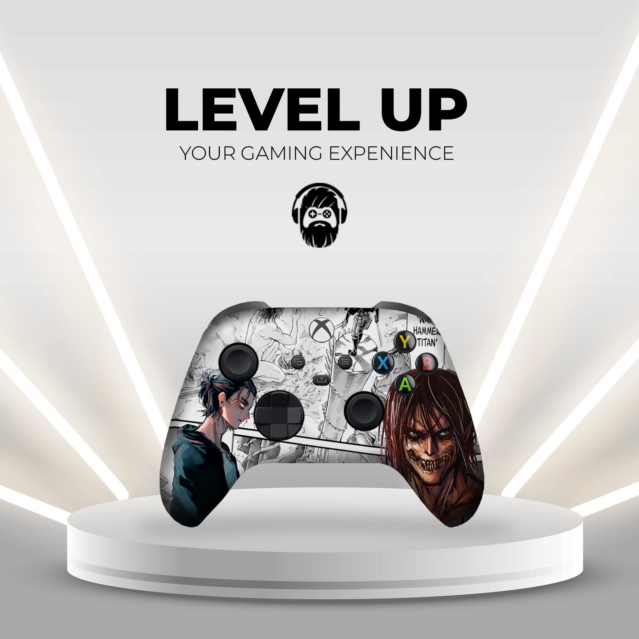 DreamController Attackk On Titan Custom X-box Controller Wireless compatible with X-box One/X-box Series X/S Proudly Customized in USA with Permanent HYDRO-DIP Printing (NOT JUST A SKIN)