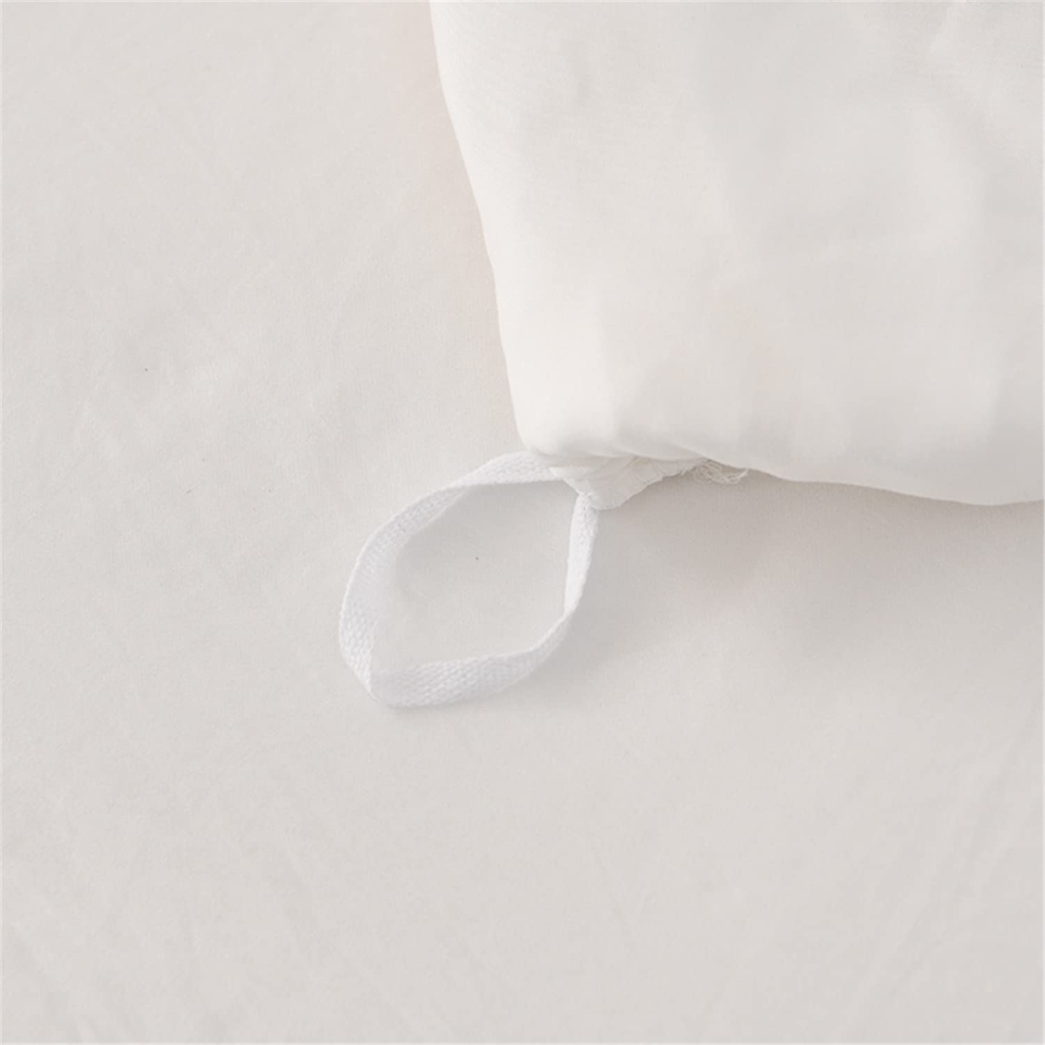 Soukach/SOUKECHY White Shabby Chic 3 Pieces Bedding,Vintage Ruffled Queen Duvet Cover Set with 2 Layers Ruffles,Soft Brushed Microfiber Set with Zipper Closure(Queen, White)