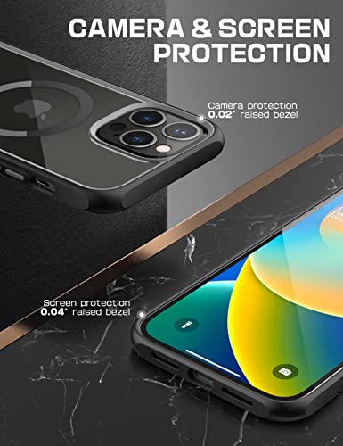 SUPCASE Unicorn Beetle Mag Series Case for iPhone 14 Pro Max 2022 (6.7 Inches) Slim Mobile Phone Case Clear Case Premium Protective Back Cover Compatible with MagSafe (Black)