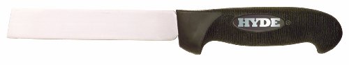 Hyde Tools 60110 6-Inch 15-Gauge Square-Point Knife, Black and Silver