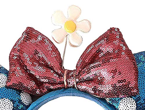 Disney Parks Exclusive - Minnie Mickey Ears Headband - Bow Flower Polka Dot Sequin