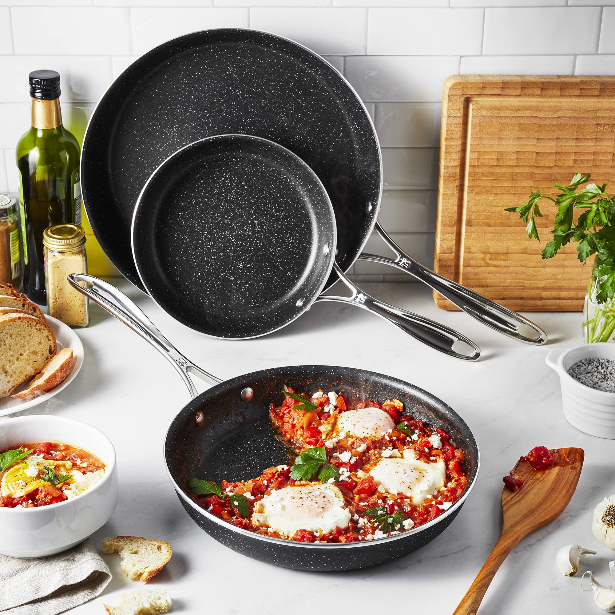 Henckels Capri Notte Granitium 3-piece Fry Pan Set, 1424569