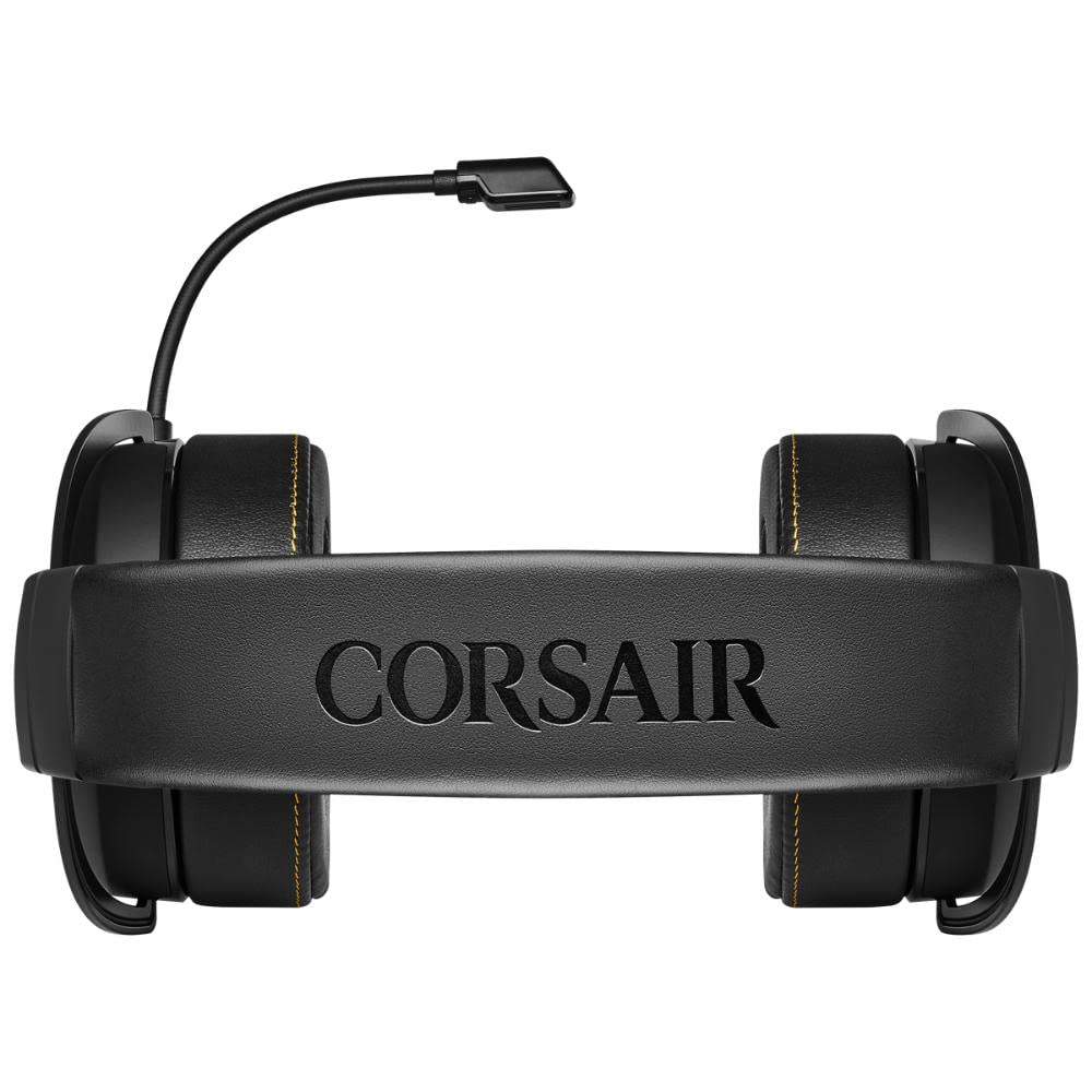 Corsair HS60 Pro β 7.1 Virtual Surround Sound PC Gaming Headset w/USB DAC - Discord Certified β Works with PC, Xbox Series X, Xbox Series S, Xbox One, PS5, PS4, and Nintendo Switch β Yellow