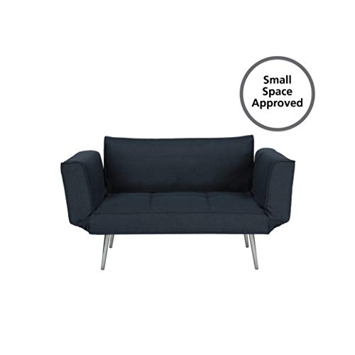 DHP Kylo Linen Futon, Twin, Navy Linen