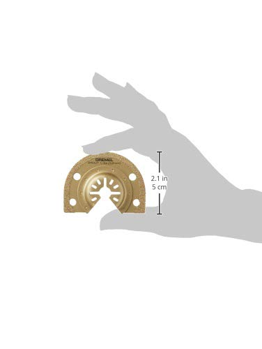 Dremel MM500 1/8-Inch Oscillating Multitool Blade for Grout Removal, Fast Cutting Carbide Accessory - Universal Quick- Fit Interface Fits Bosch, Makita, Milwaukee, and Rockwell , Gold