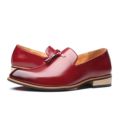 Fashion Style Men's Breathable Tassel Comfortable Business Slip On Work Leisure Solid Color Formal Casual Shoes Men