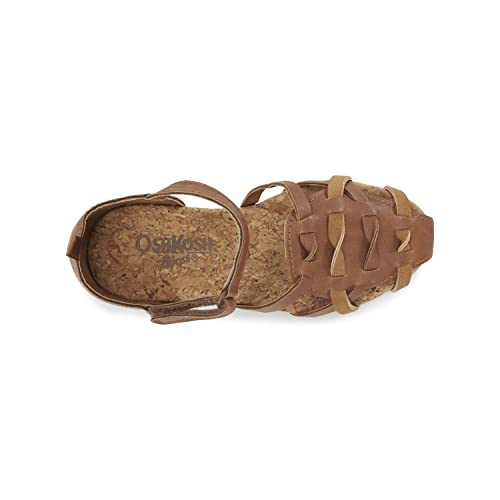 OshKosh B'Gosh Girls Hattie Sandal, Brown, 5 Toddler