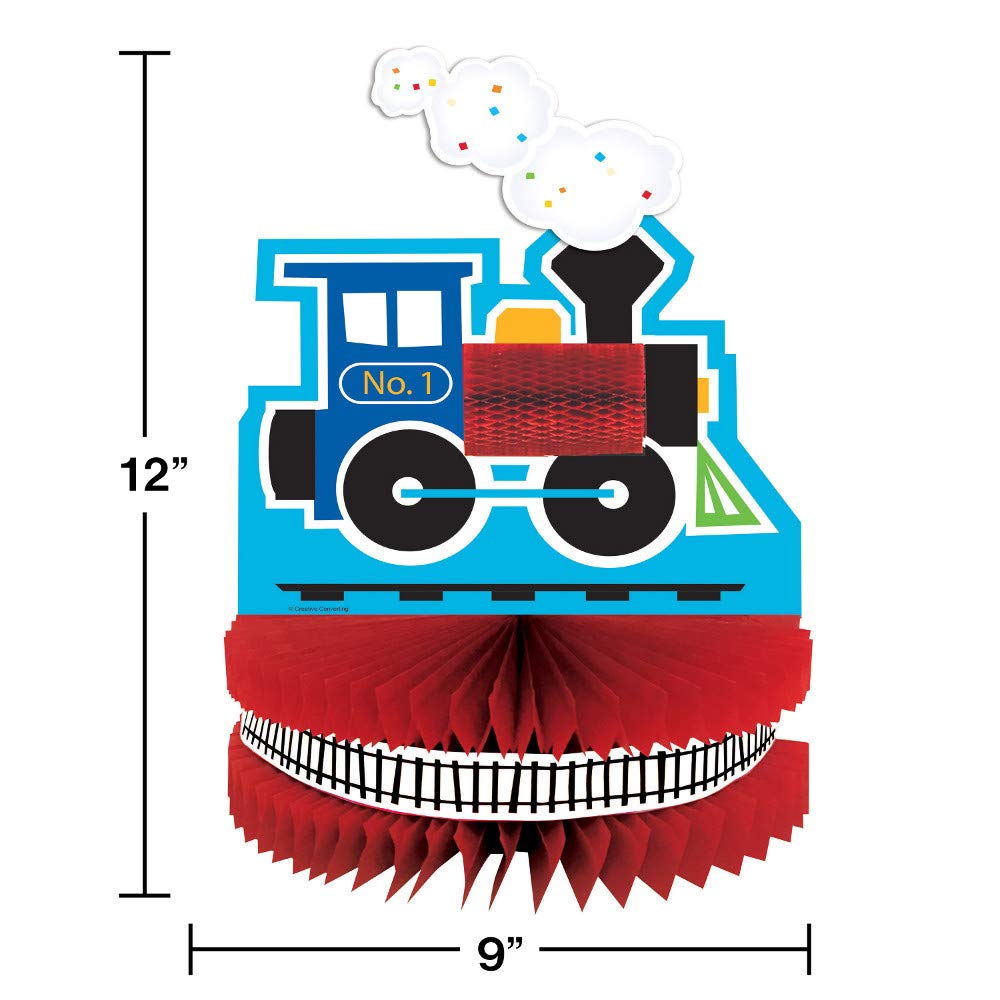 Creative Converting All Aboard Train Birthday Party Decorations Kit