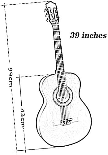 Guitar Kit, String Instrument Electronic Guitar Acoustic Guitar Classical Guitar Beginner Fingerstyle 39 Inch Ballad Musical Instrument Youth Practice Can Carry Backpack ( Color : A-blue , Size : Long