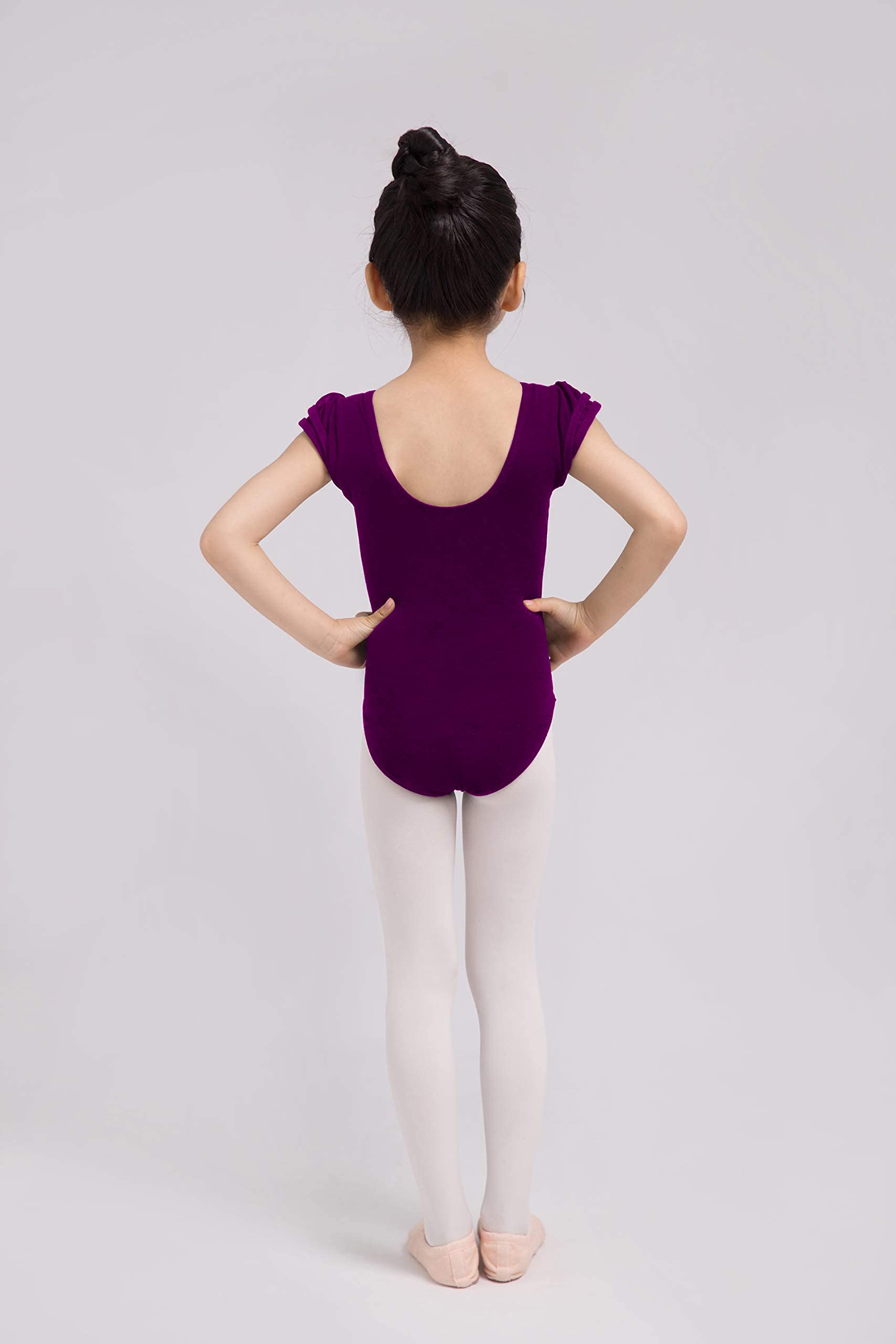 Dancina Toddler Leotard Flutter Sleeve Girls Ballet Dance Unitard For Ballerinas 2T Purple
