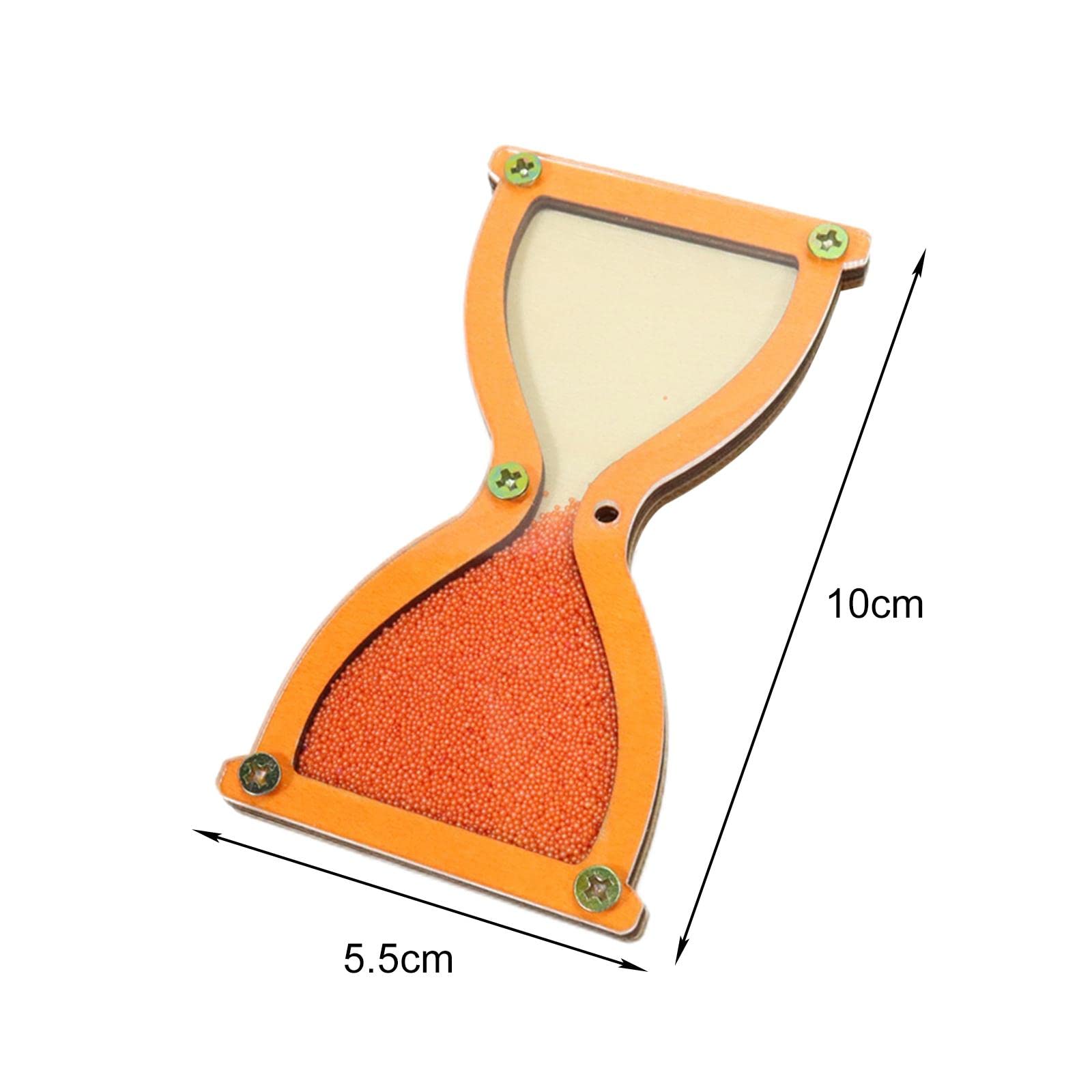 Gazechimp Wooden Busy Board Hourglass Toy Puzzle Fine Motor Skills Sensory, Orange
