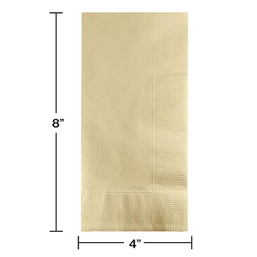Creative Converting Touch of Color 100 Count 2-Ply Paper Dinner Napkins, Ivory , 16" x 16" - 279161