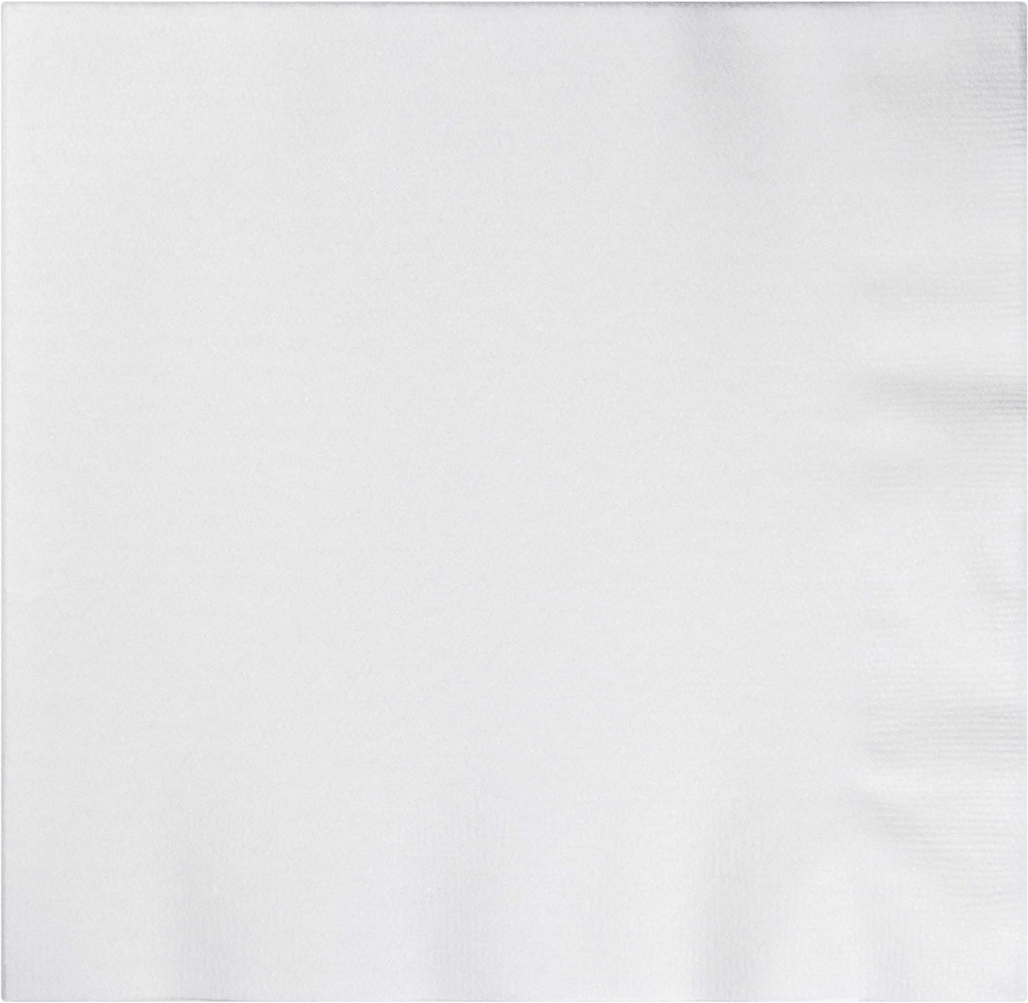 Creative Converting Dinner Napkins, One Size, White